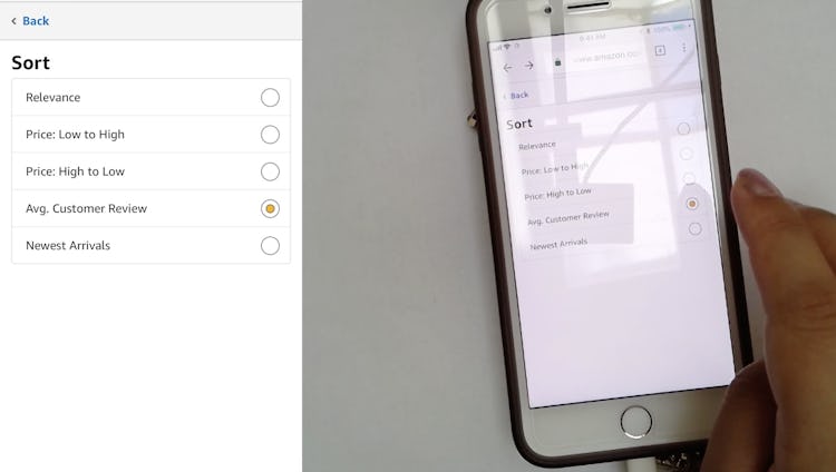 Sort with Both Ratings Average and Number of Ratings – Baymard