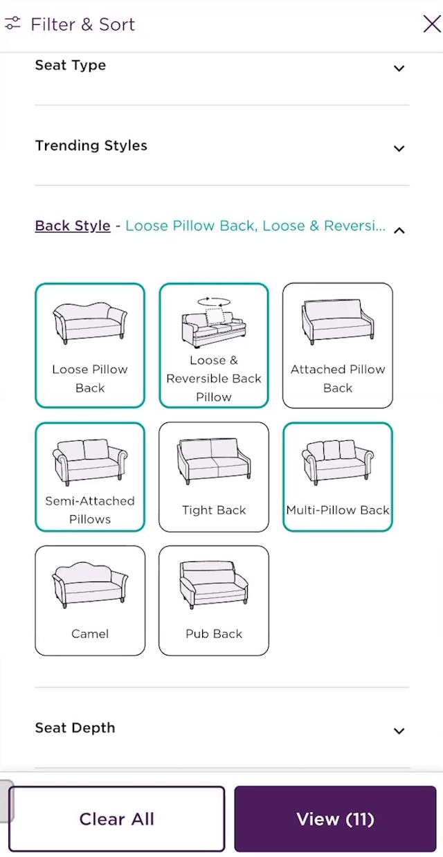 Filtering UX: “Visual” Filters – Baymard Institute