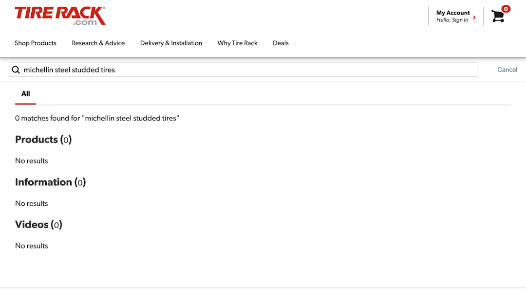 5 Proven UX Strategies For "No Results" Pages – Baymard