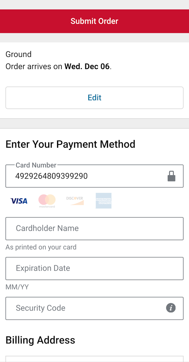 Credit Card Number Field: Auto-Format Spaces – Baymard