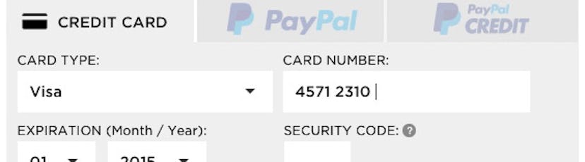 Credit Card Number Field: Auto-Format Spaces – Baymard