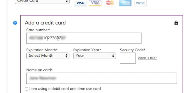Credit Card Number Field: Auto-Format Spaces – Baymard