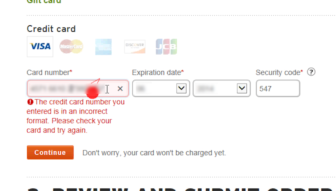 The ‘Credit Card Number’ Field Must Allow and Auto-Format Spaces (80% ...