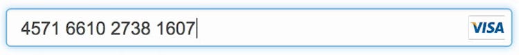 Credit Card Number Field: Auto-Format Spaces – Baymard