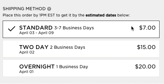 Use ‘Delivery Date’ Not ‘Shipping Speed’ – From UX Research to ...