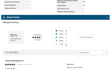 5 Requirements for the ‘Ratings Distribution Summary' – Baymard
