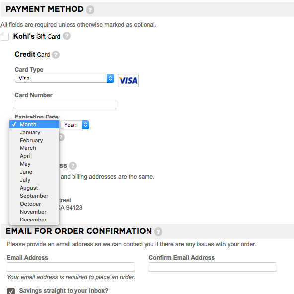 Format the ‘Expiration Date’ Fields Exactly the Same as the Physical Credit Card (90% Get It ...