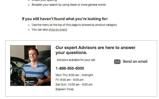 6 Essentials for 'No Results' Pages – Baymard Institute