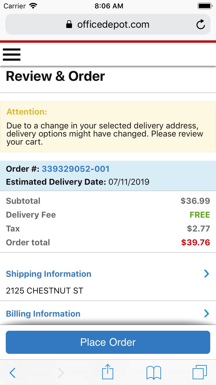 5 ‘Order Review’ UX Implementations That Make Office Depot Best-in ...