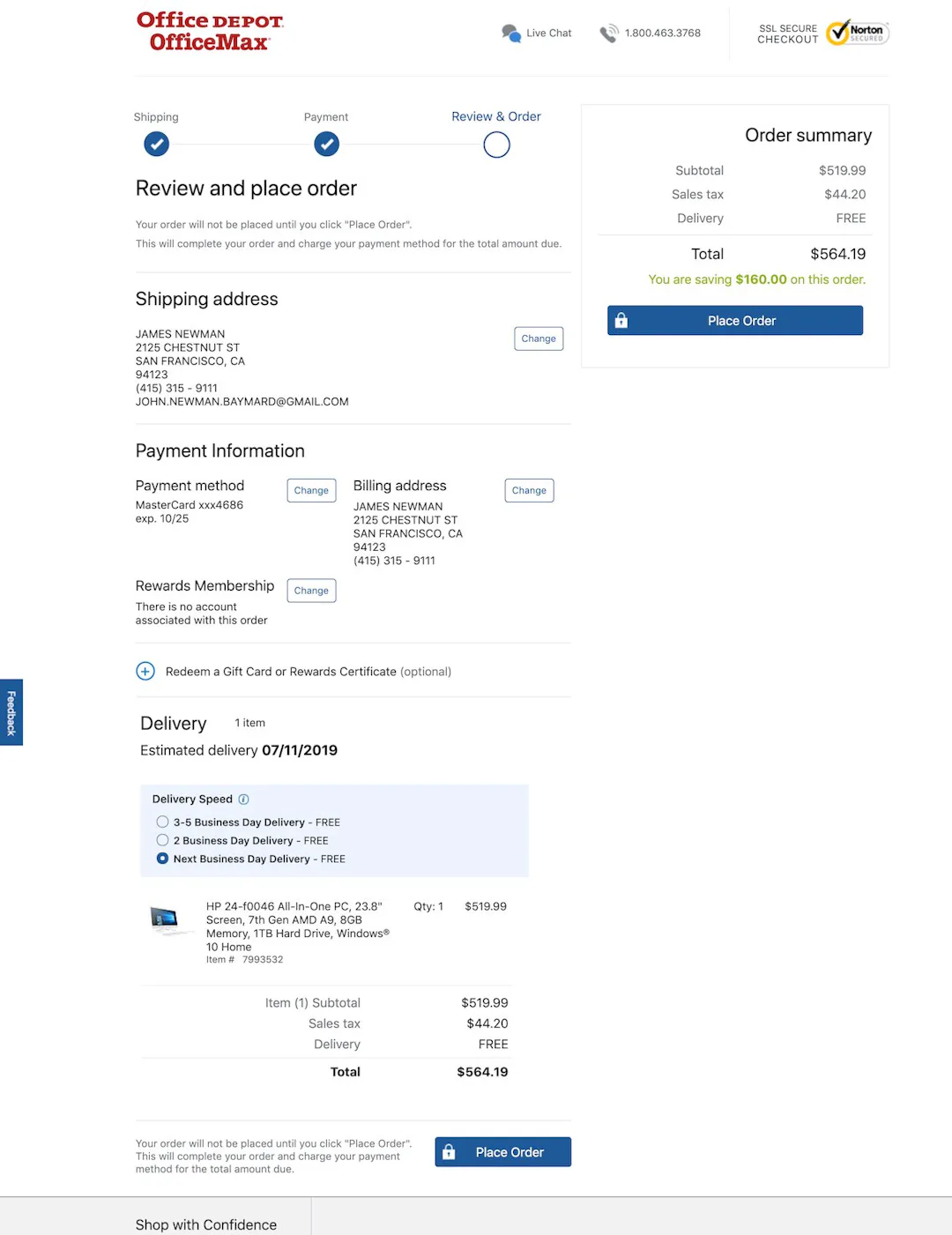 5 ‘Order Review’ UX Implementations That Make Office Depot Best-in ...