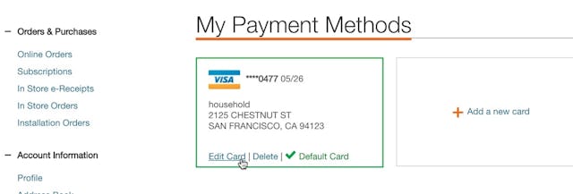 Use a Fake ‘Editing’ Flow When Users Try to Update Their Stored Credit ...