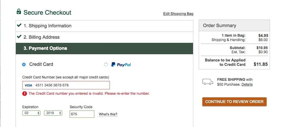 5 'Credit Card Form' Implementations That Make 'L.L. Bean' Best-in ...