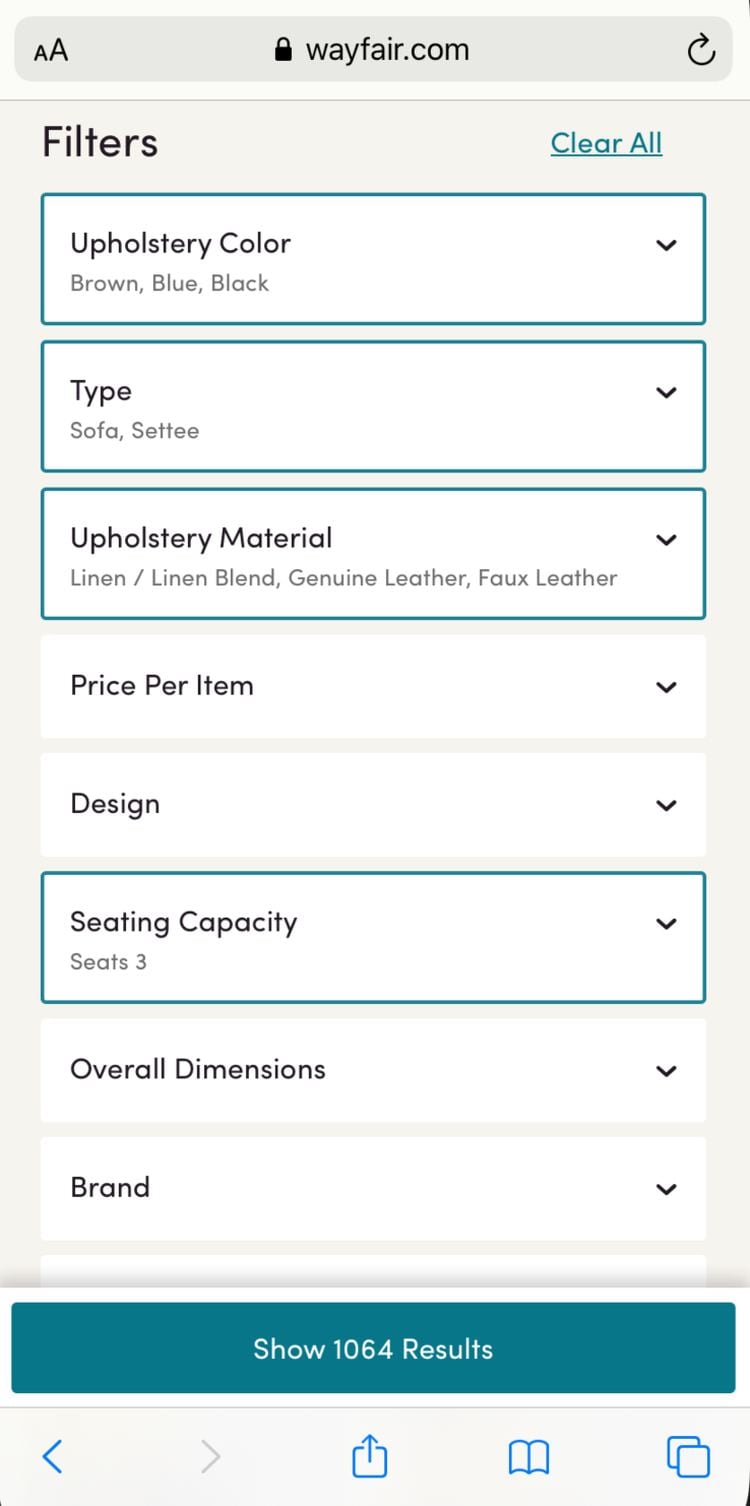 Display Applied Filters” In An Overview 32 Arent Using The Best Ux Practices For Filtering
