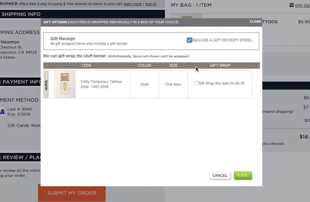 5 Ways to Provide a Superior Gifting UI and Flow – Articles – Baymard ...