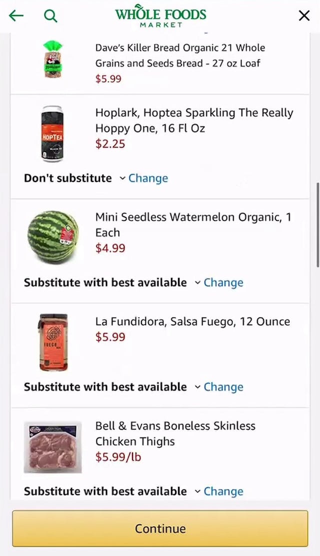 Online Grocery UX: 3 Ways to Make Setting Grocery Substitution ...