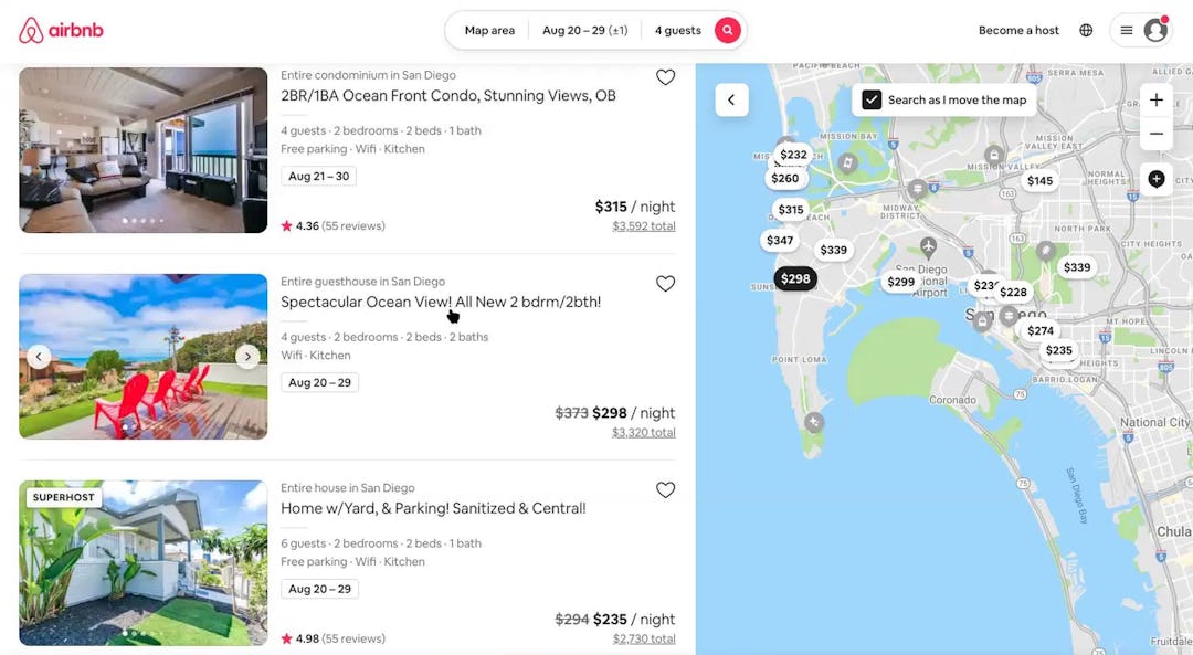 The Optimal Layout for Hotel & Property Rental Search Results & 3 ...