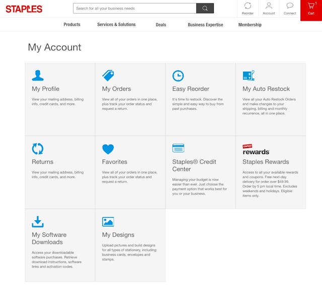 Accounts & Self-Service UX: Consider Having an “Icon-Based” Dashboard ...