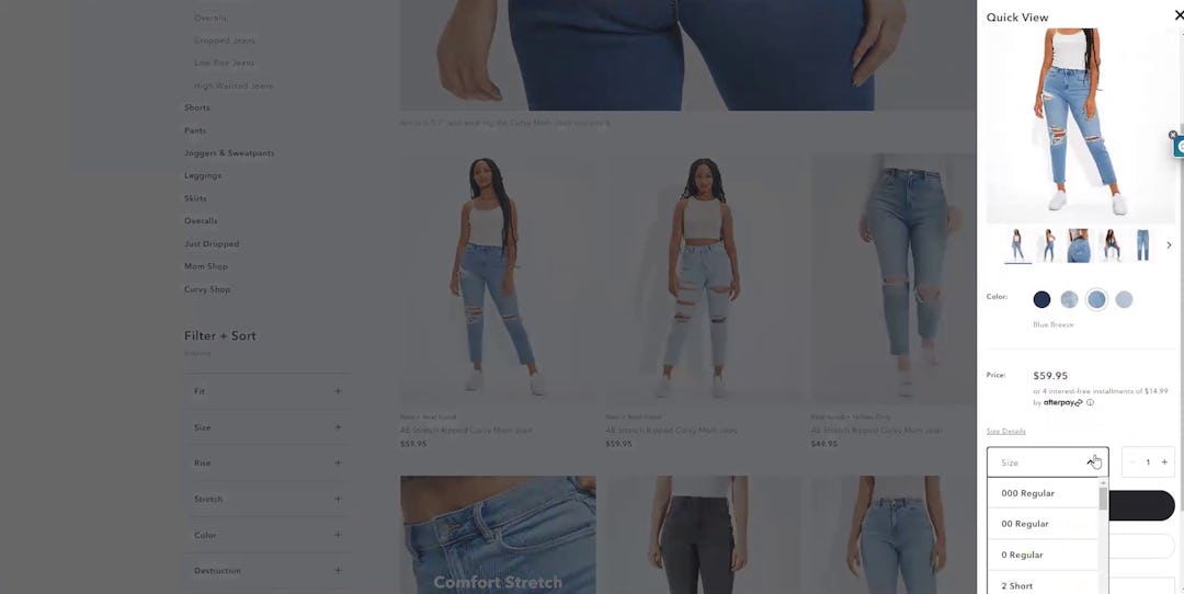 Provide "Quick Views" for Visually Driven Products – Baymard