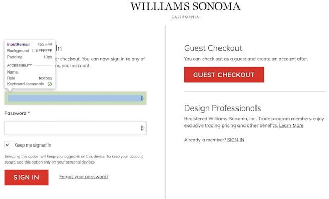 E-Commerce Accessibility: Specifying UI Elements Using “Names” – Baymard
