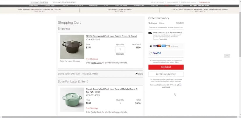 Use Buttons or Buttons Plus an Open Text Field for Updating Cart Quantity (61% Don’t) – Baymard