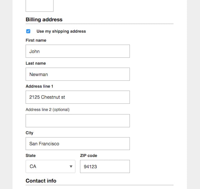 Use "Shipping Address" as "Billing Address" – Baymard