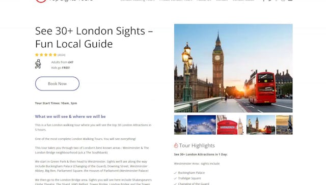 Always Have a Map on the “Tour Details” Page Indicating the Departure ...