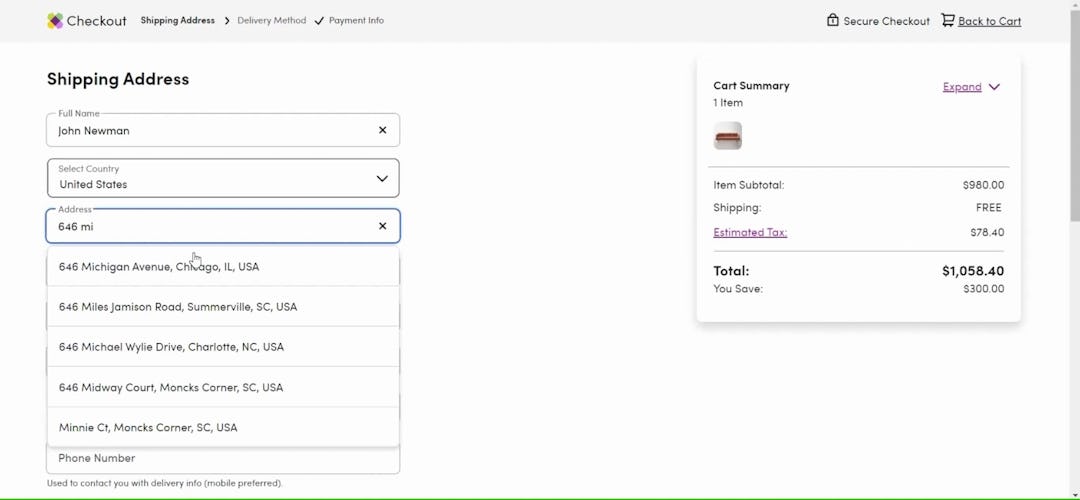 Provide a “Fully Automatic Address Lookup” Feature (55% Don’t ...