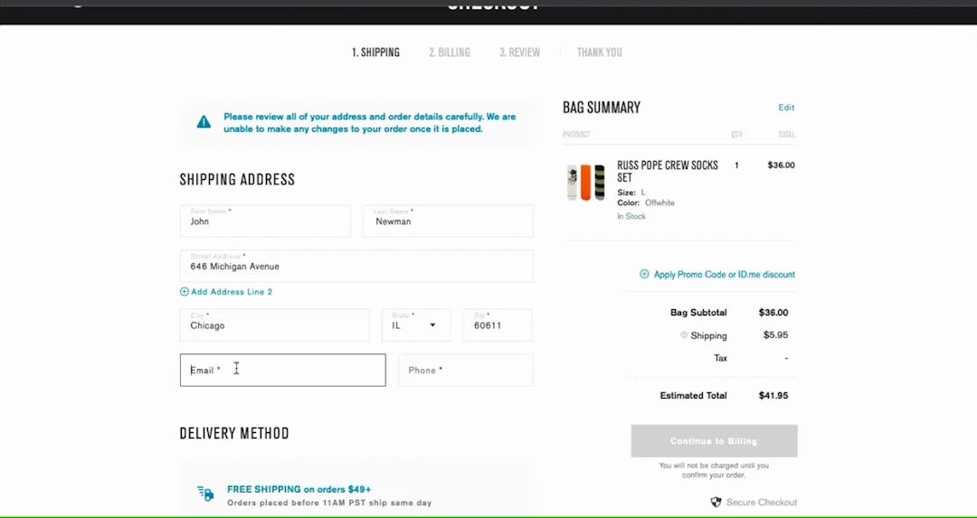 Provide "Fully Automatic Address Lookup" – Baymard