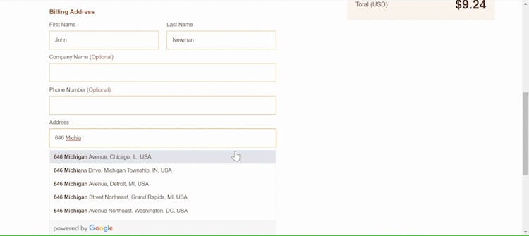 Provide "Fully Automatic Address Lookup" – Baymard