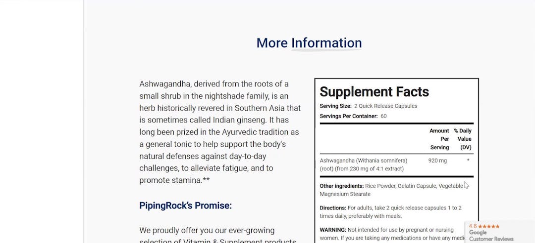 Always Provide a “Supplement Facts Label” Image in the Main Image ...