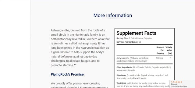 Always Provide a “Supplement Facts Label” Image in the Main Image ...