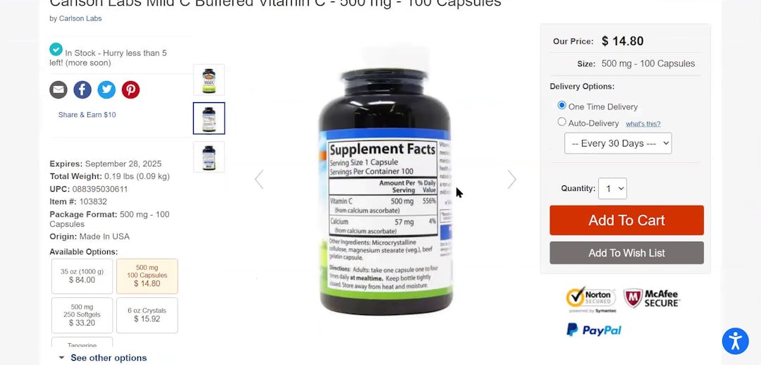 Always Provide a “Supplement Facts Label” Image in the Main Image ...