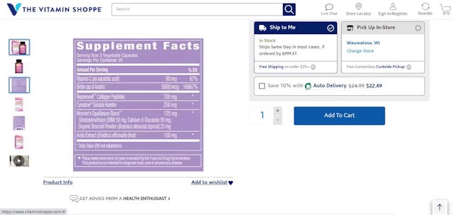 Always Provide a “Supplement Facts Label” Image in the Main Image ...