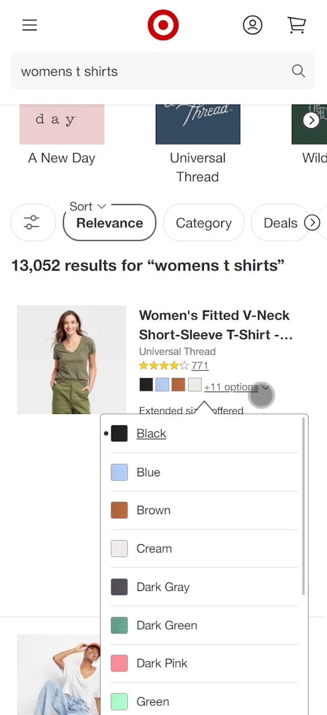 Make All Color Swatches Available in Mobile List Items for Visually ...