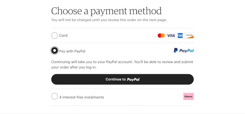Payment Method UX: Designing Payment Selection – Baymard