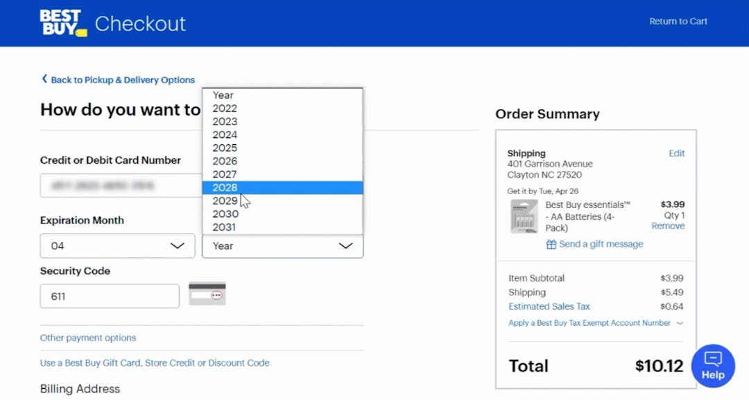 Format the “Expiration Date” Fields Exactly the Same as the Physical Credit Card (72% Don’t ...