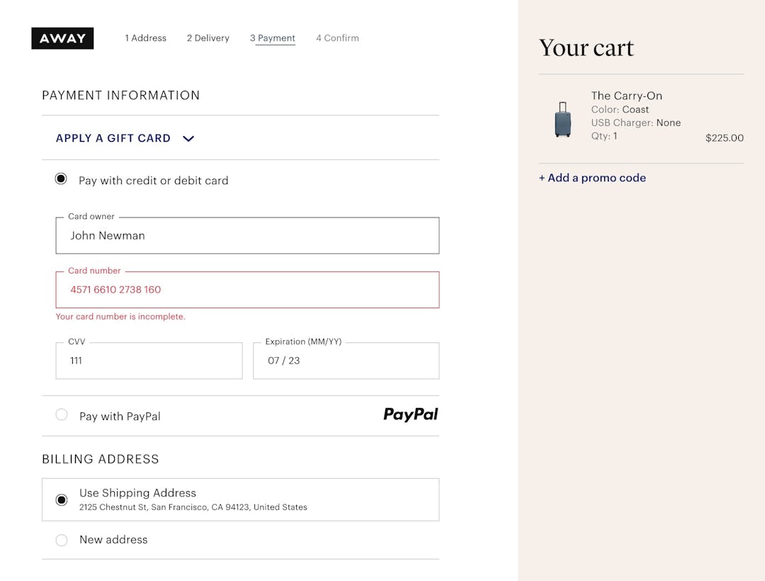 How to Improve Validation Errors – Baymard Institute