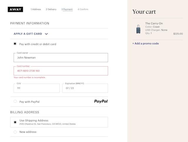 How to Improve Validation Errors – Baymard Institute