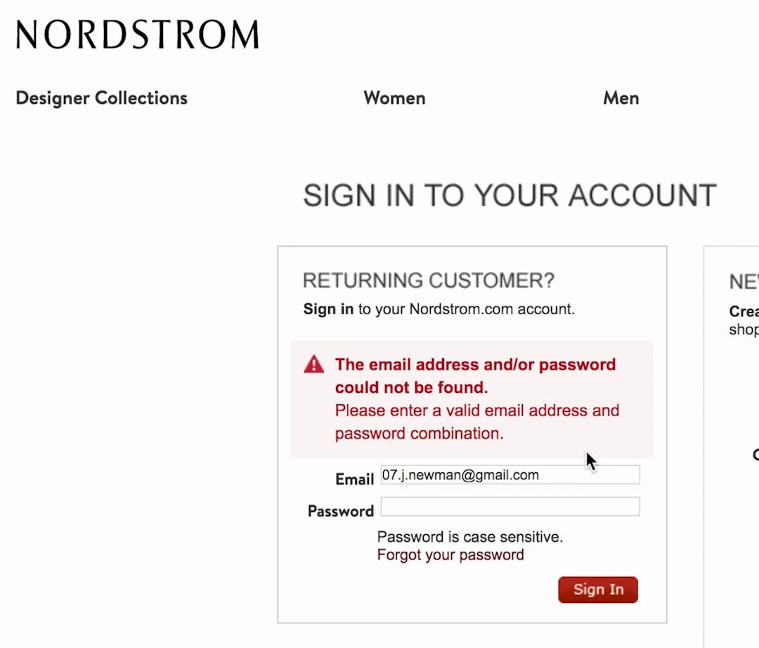 Improve Validation Errors with Adaptive Messages (98% Don’t) – Articles – Baymard Institute