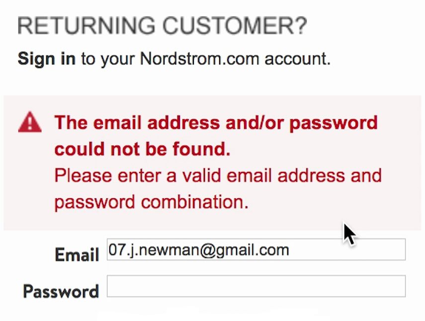 Form Usability: Validations vs Warnings – Articles – Baymard Institute