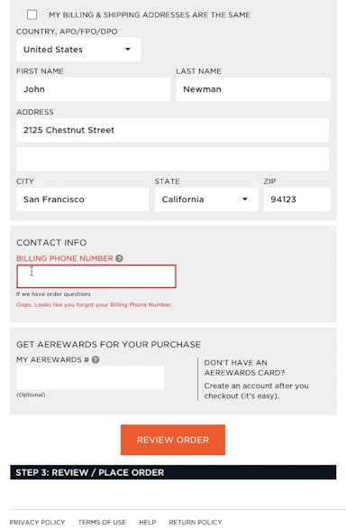 Usability Testing Of Inline Form Validation Baymard
