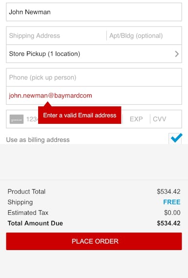 Usability Testing Of Inline Form Validation Baymard