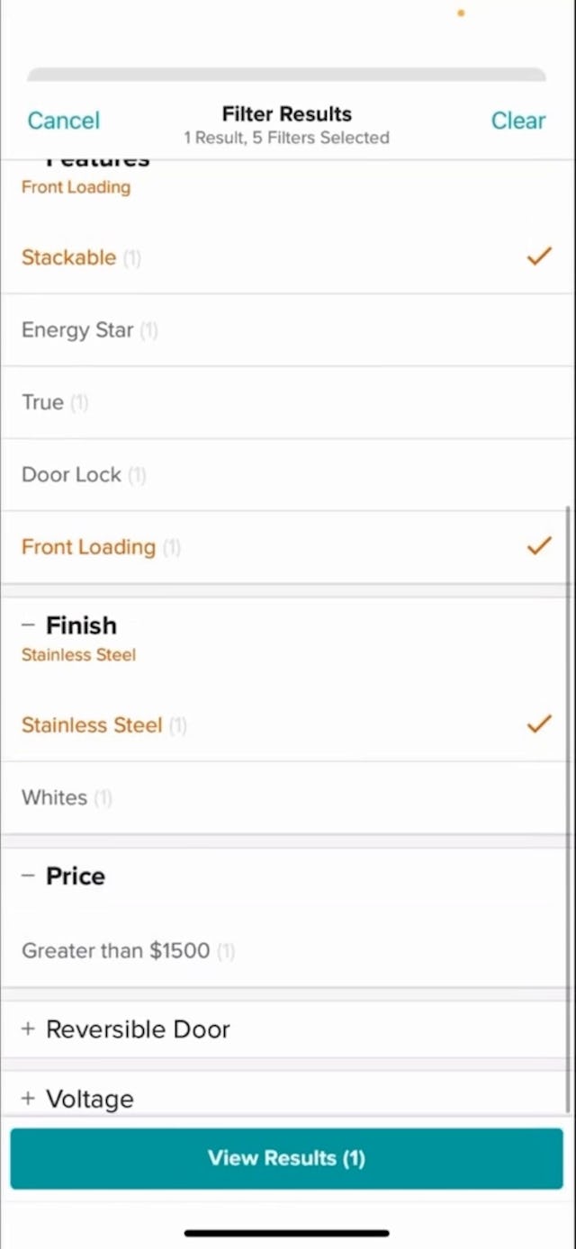 Filtering UX: Combining Filter Options – Baymard